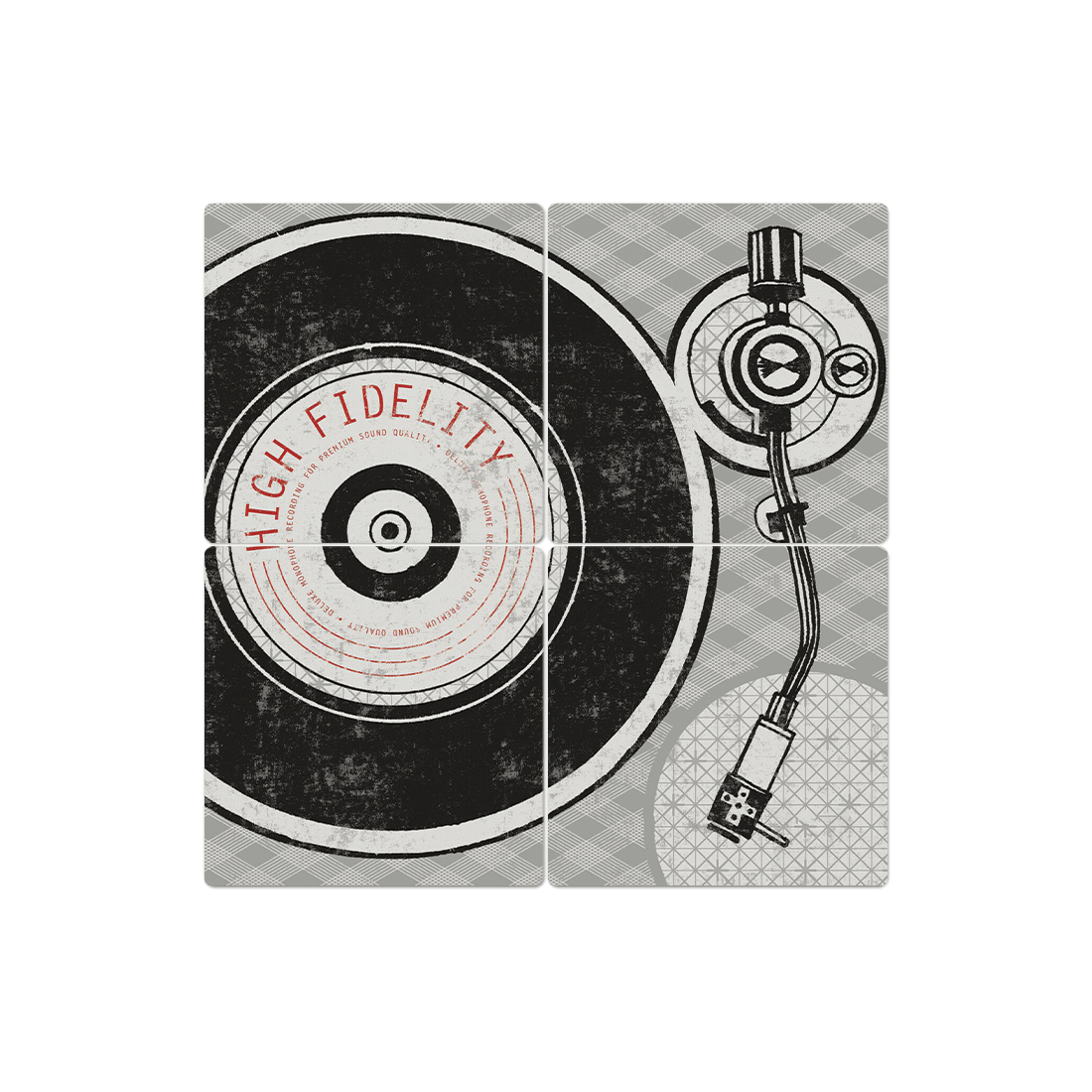 Slidetiles Metal Prints | High Fidelity Record Player Wall Art