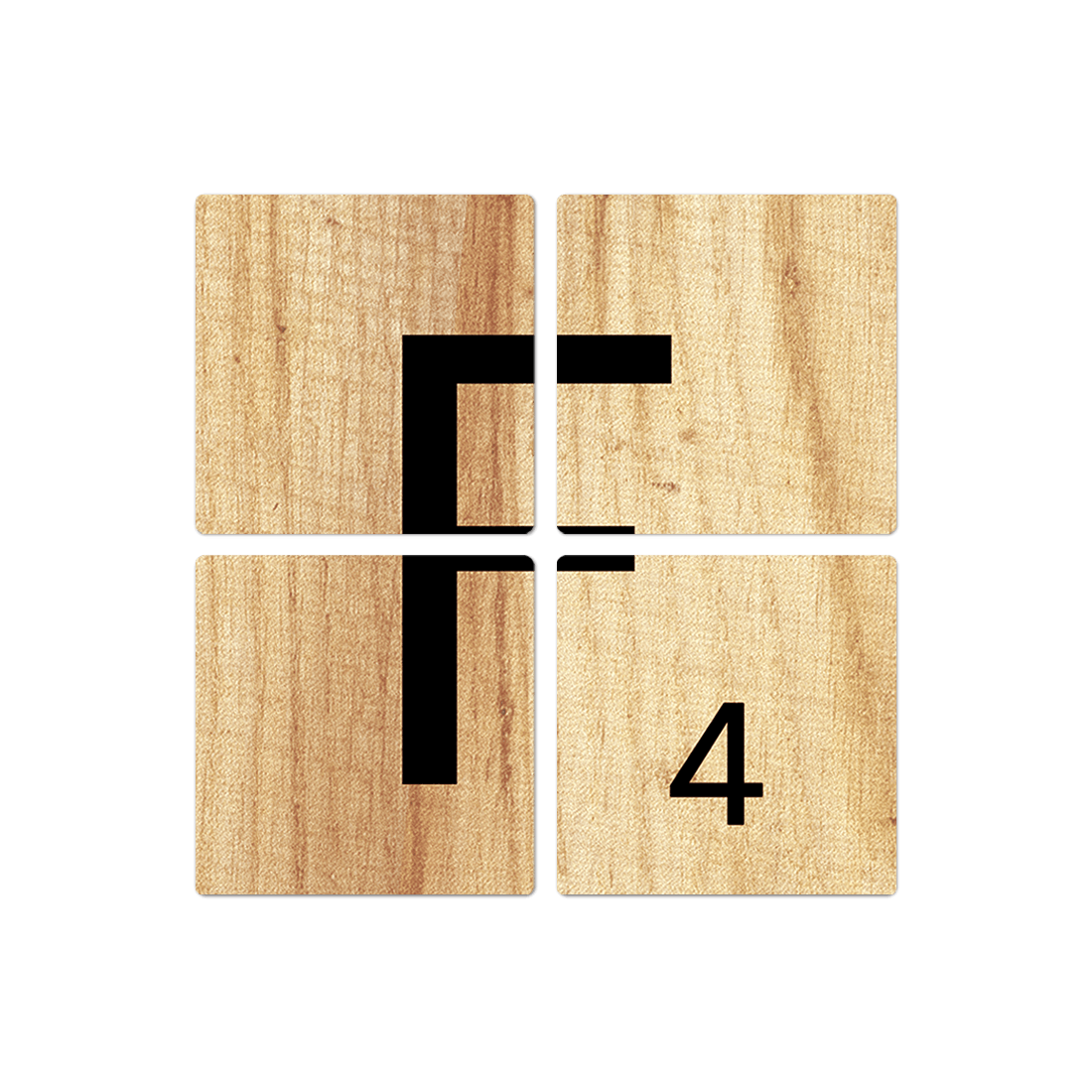 Slidetiles Metal Prints | Scrabble Wood Letter F Wall Art