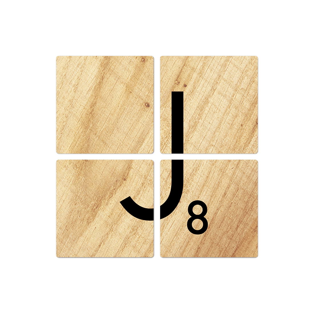 Slidetiles Metal Prints | Scrabble Wood Letter J Wall Art