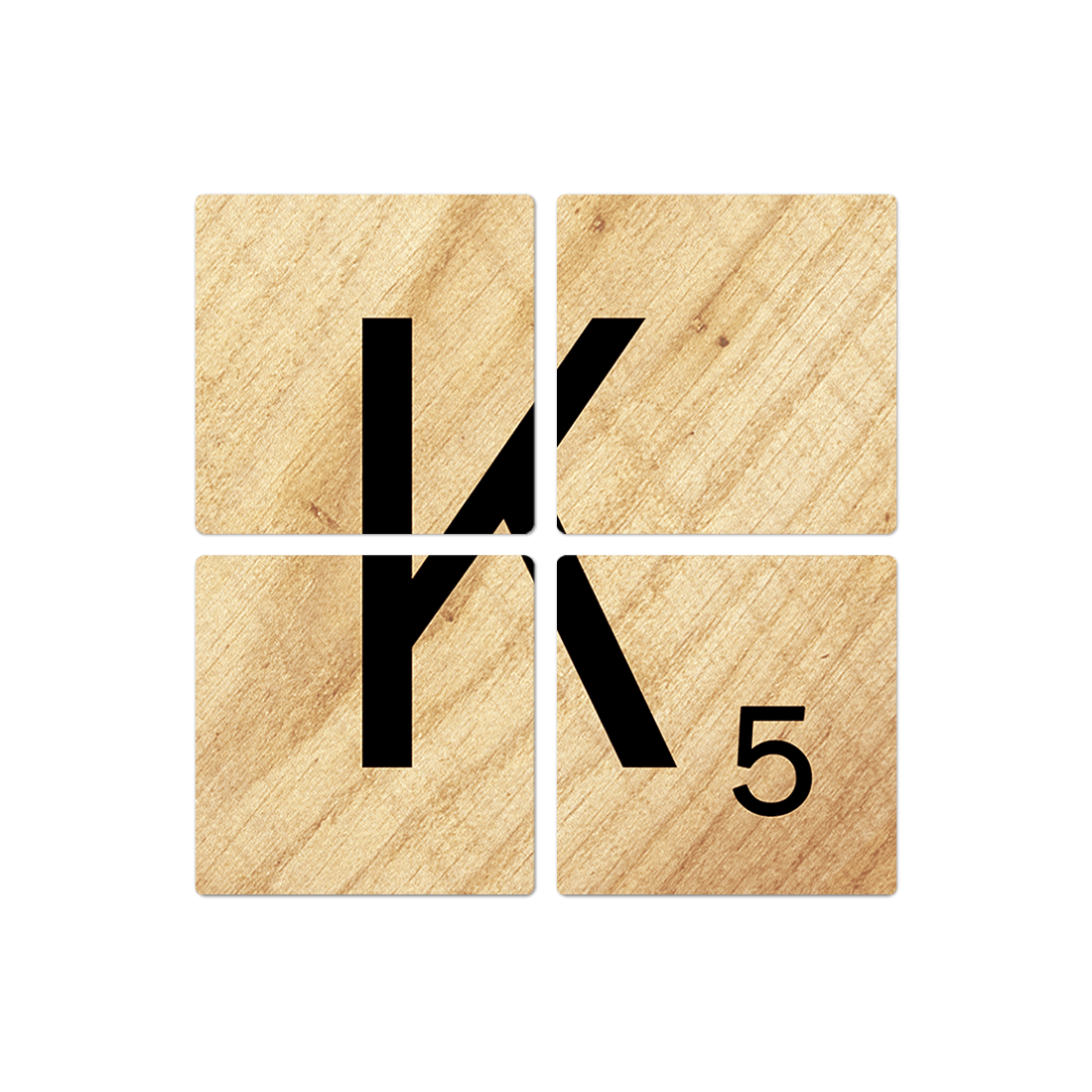 Slidetiles Metal Prints | Scrabble Wood Letter K Wall Art