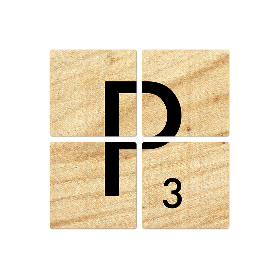 Slidetiles Metal Prints | Scrabble Wood Letter P Wall Art