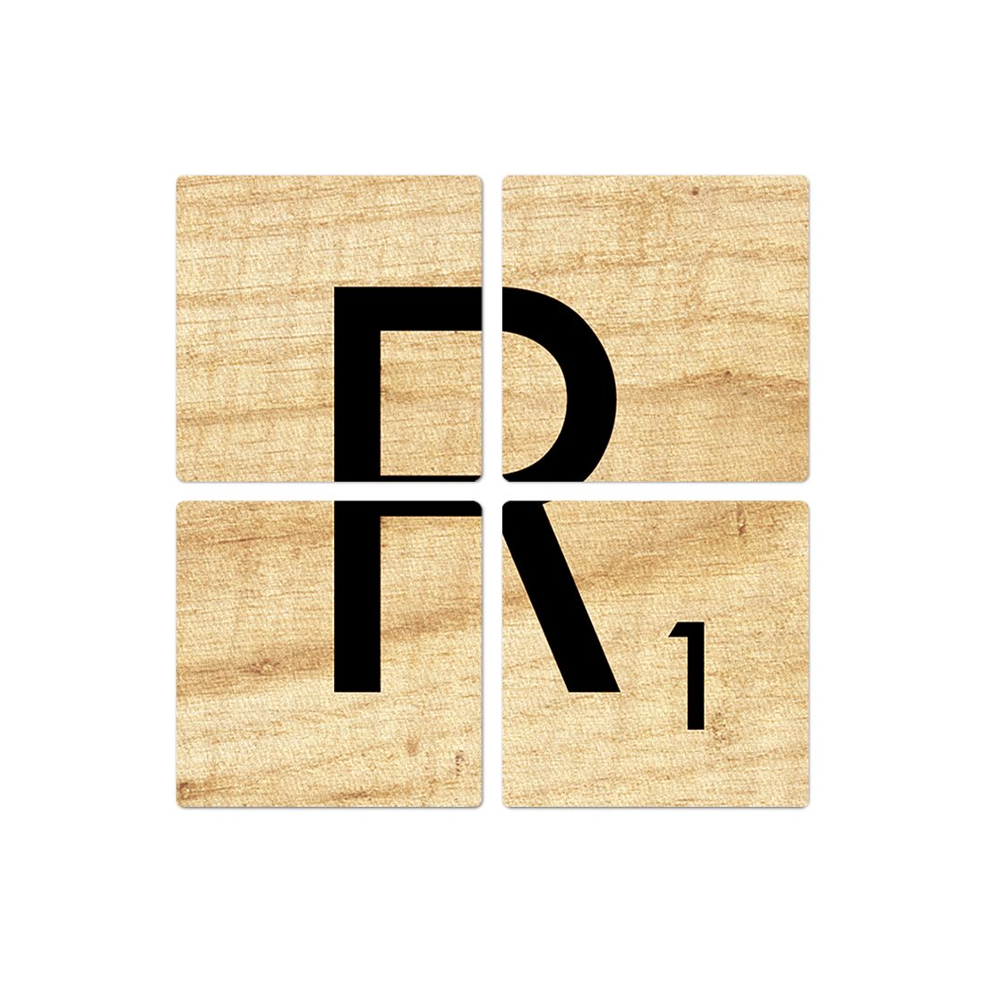 Slidetiles Metal Prints | Scrabble Wood Letter R Wall Art