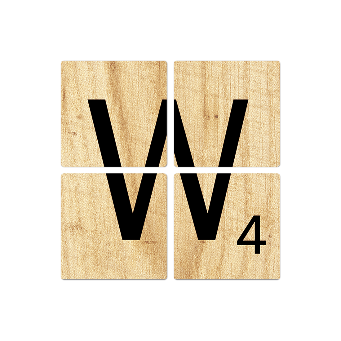 Slidetiles Metal Prints | Scrabble Wood Letter W Wall Art
