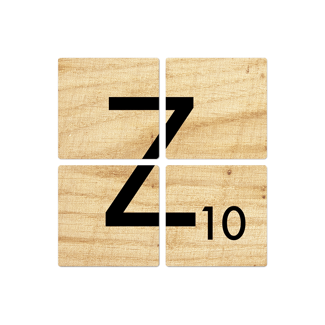 Slidetiles Metal Prints | Scrabble Wood Letter Z Wall Art