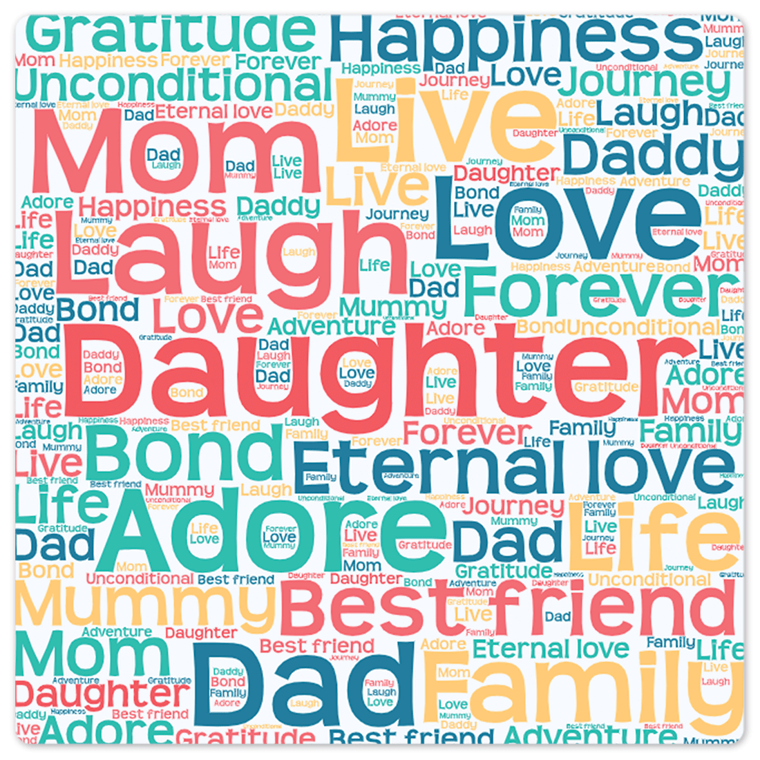 Slidetiles Metal Prints | Love our Daughter Wall Art